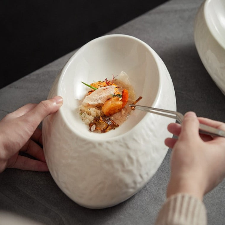 Unique Irregular Shaped Dinner Plate Bowl for Modern Dining