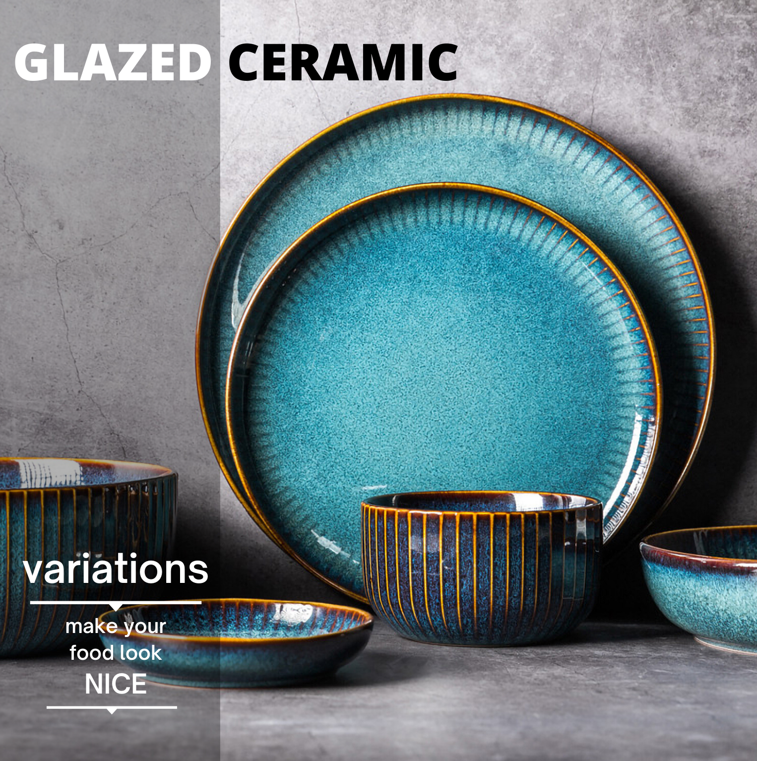 Nordic Style Kiln Glazed Ceramic Plates | Plates and Cutlery