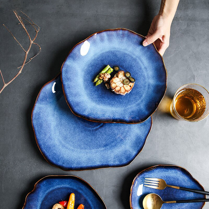 Japanese Style Irregular Ceramic Plates - Versatile Dining