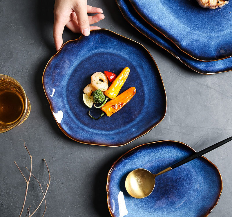 Japanese Style Irregular Ceramic Plates - Versatile Dining